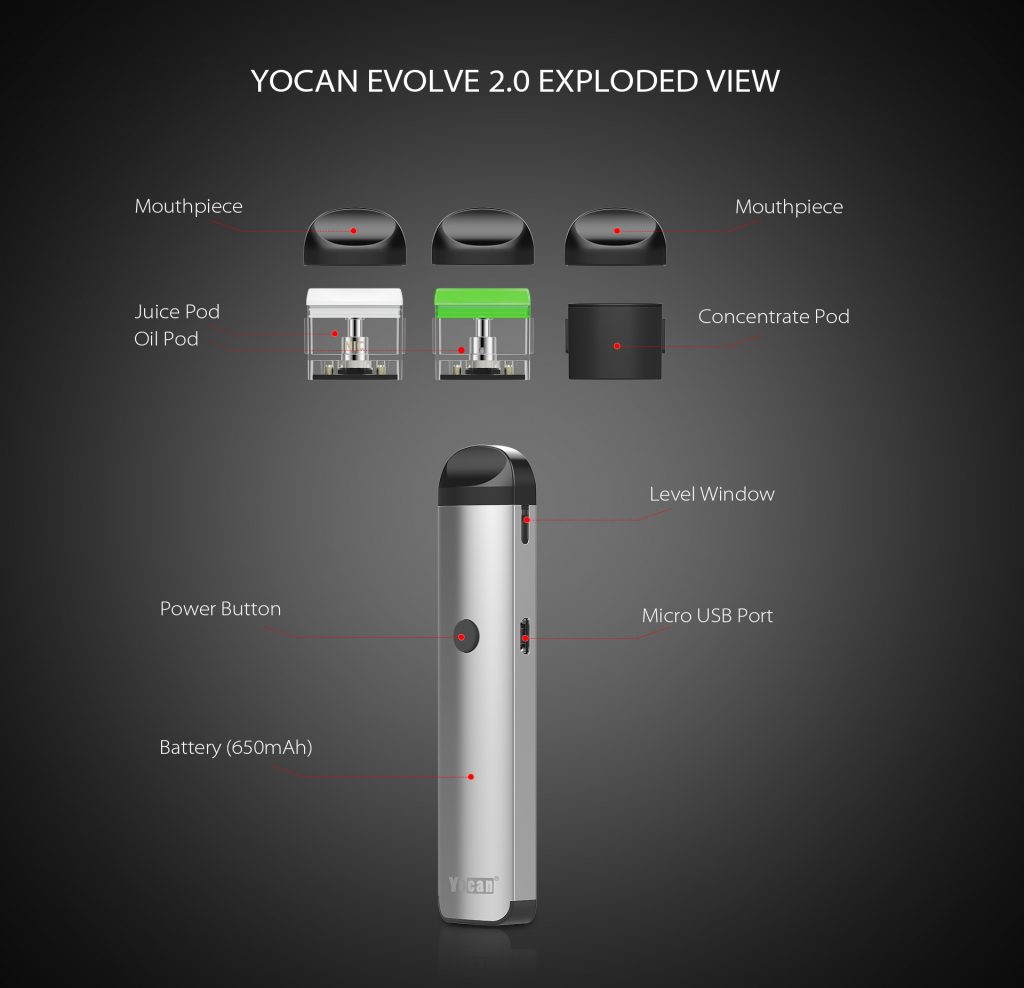 Yocan Evolve 2.0 All-In-One Pod System Vaporizer