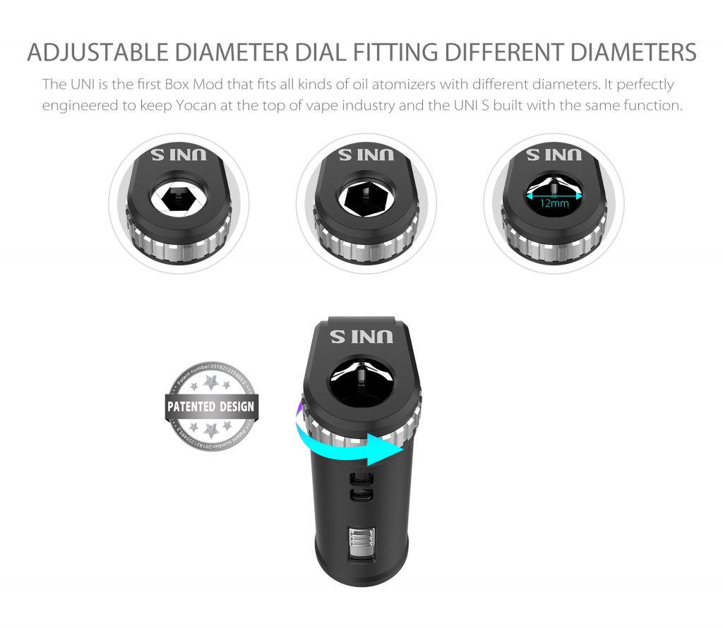Yocan UNI S Patented Box Mod For All Cartridges - Yocan Official