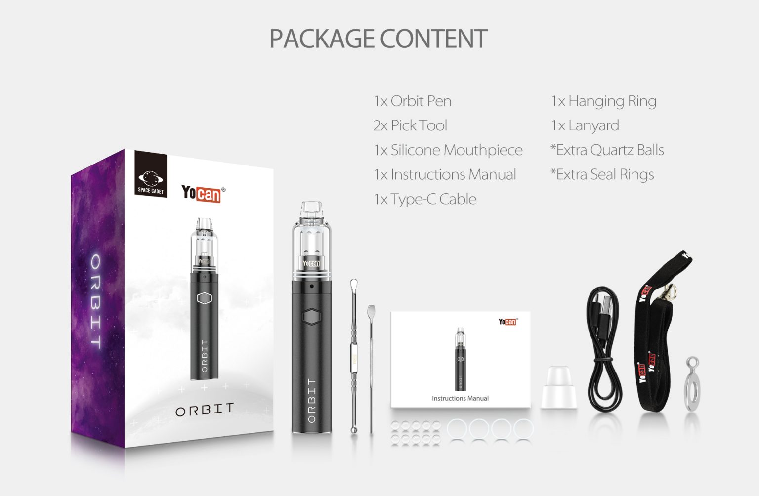 Yocan Orbit Vape Pen with Quartz Balls Coil - Yocan® Official