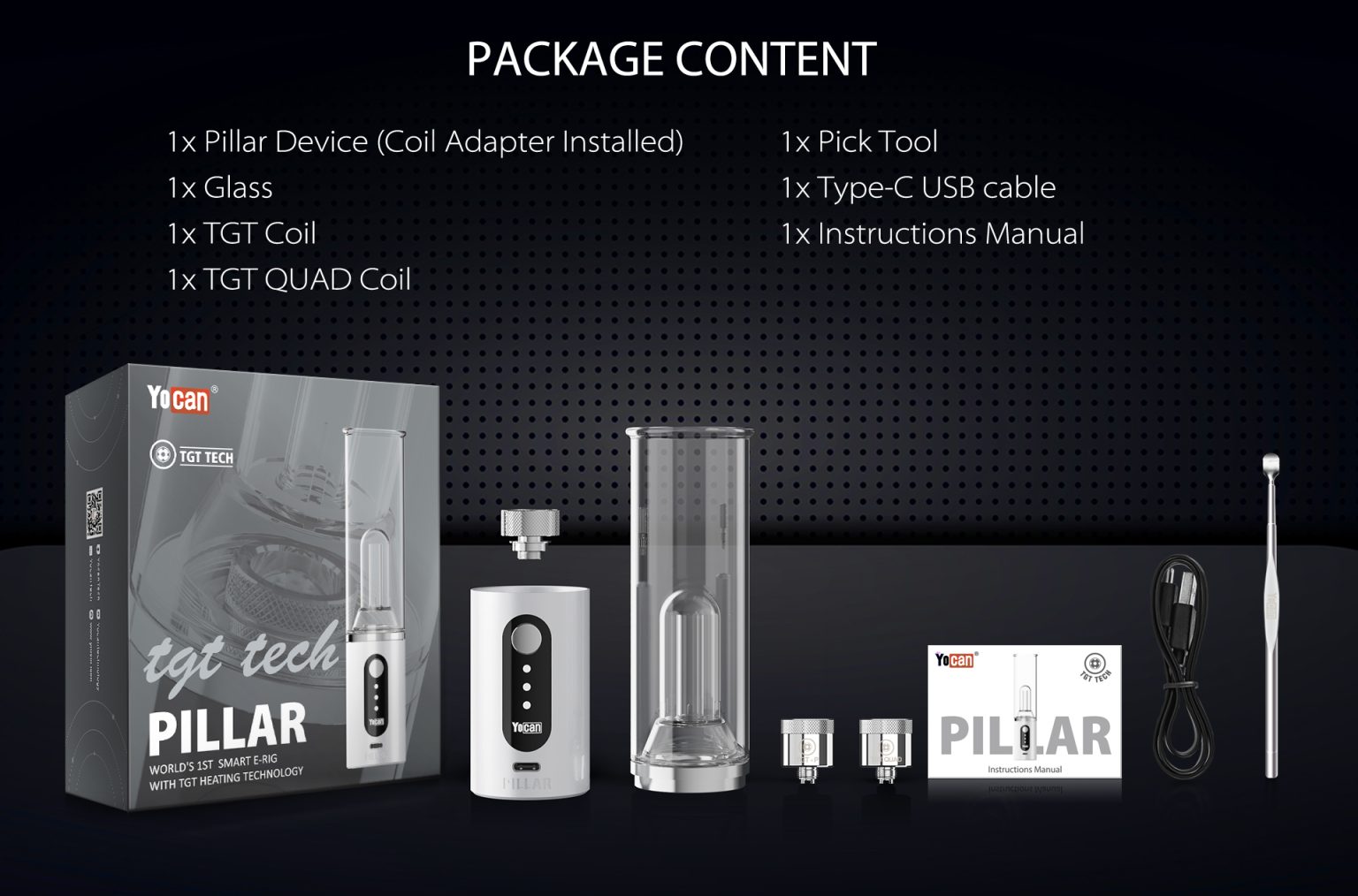 Yocan Pillar is World's 1st Smart E-rig with TGT - Yocan®Official